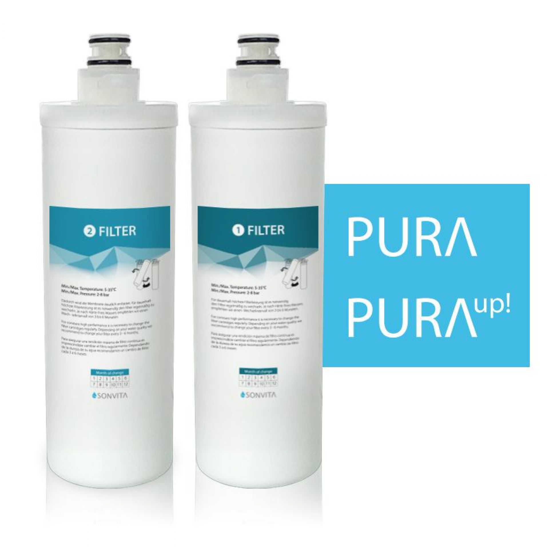PURA (reverse osmosis system) Filter Set (Filter 1+2) | Germany